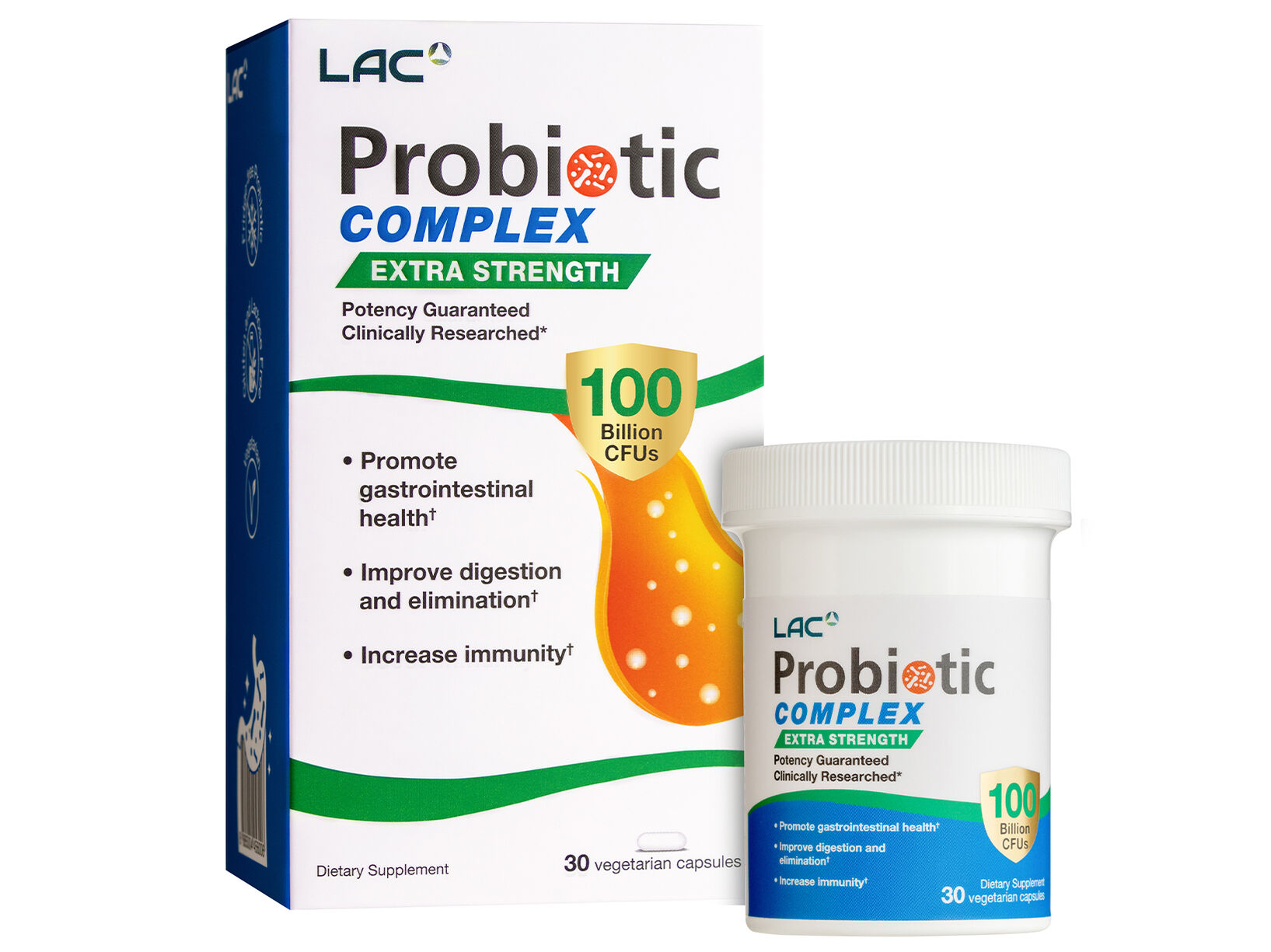 Probiotic Complex 100 Billion CFU - Ultimate Support | LAC